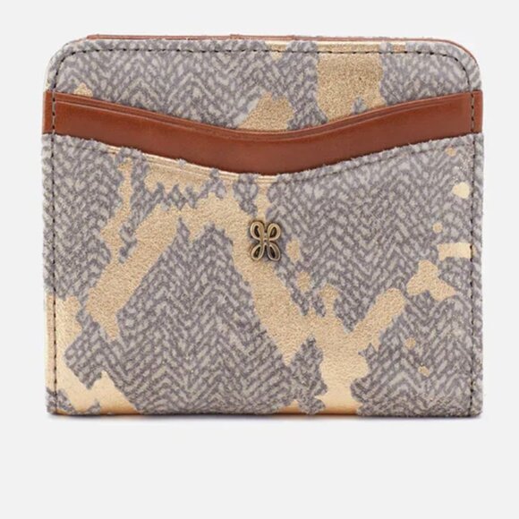 HOBO | Bags | Hobo Max Mini Bifold Wallet In Golden Herringbone | Poshmark